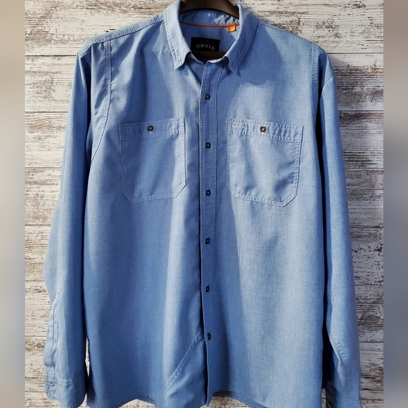 Orvis | Shirts | Orvis Mens Tech Chambray Shirt | Poshmark
